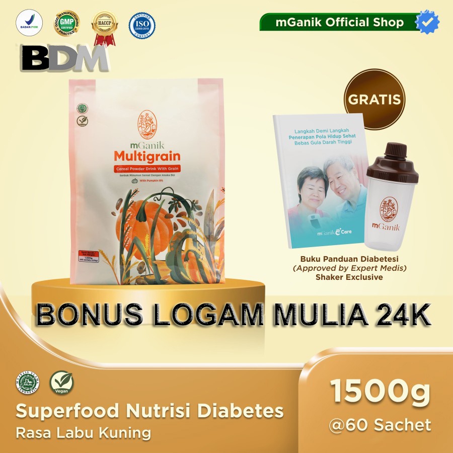 Jual Mganik Multigrain Paket 1500gr Minuman Suplemen Sereal Obat ...