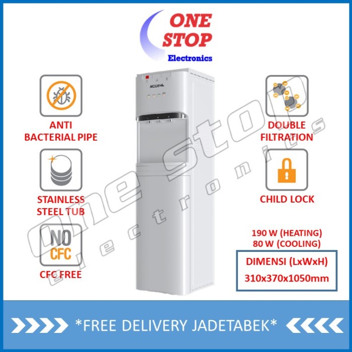Jual MODENA WE 1310 BGWH Dispenser Bottom Loading w/ Dual Filtration | Shopee Indonesia