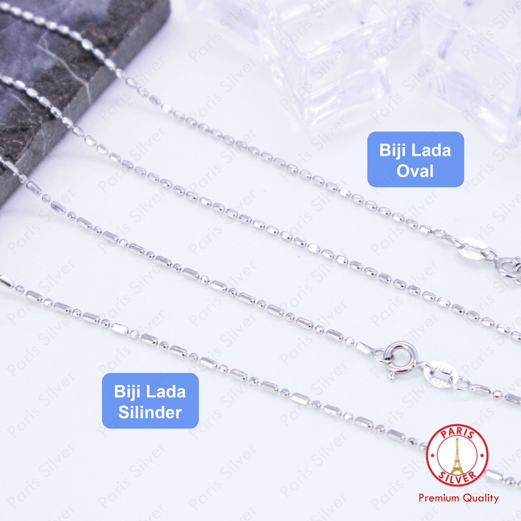 Jual Kalung Panjang Perak Asli Model Biji Lada Silver 925 Lapis Emas ...