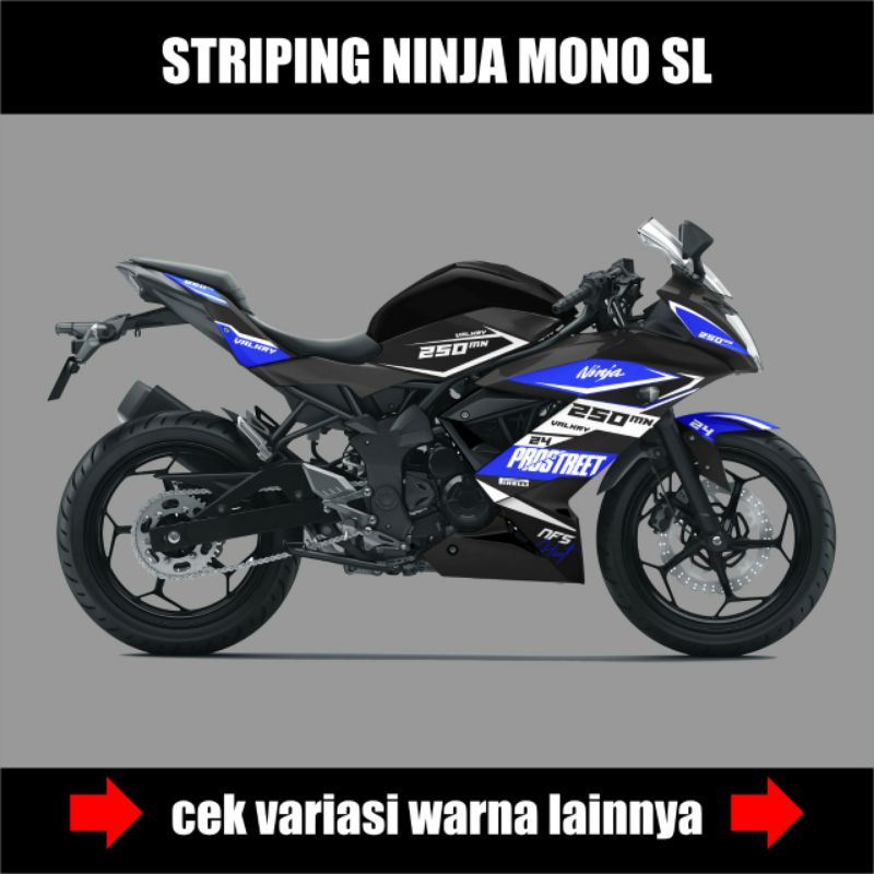 Jual Stiker Stiping Motor Kawasaki NINJA MONO SL | Shopee Indonesia
