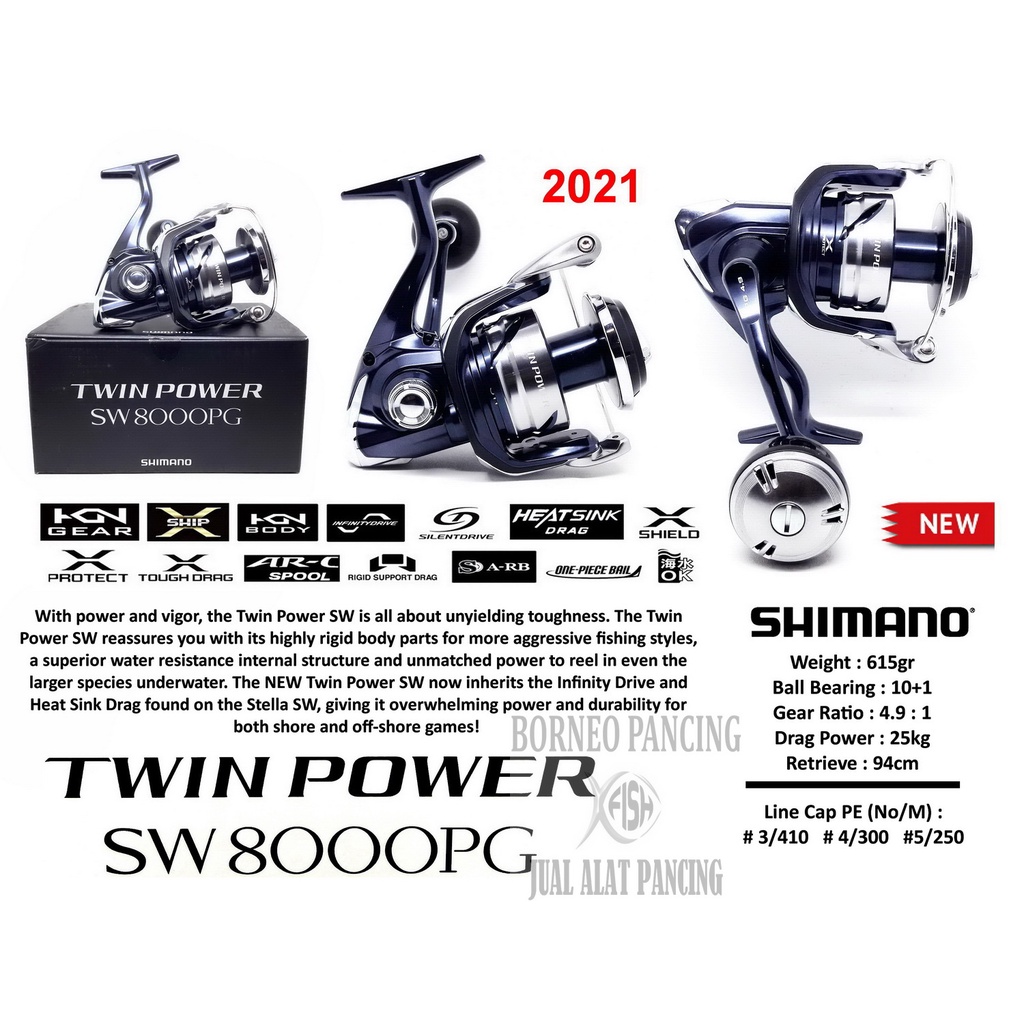 Jual Reel Shimano TWIN POWER 2021 | Shopee Indonesia