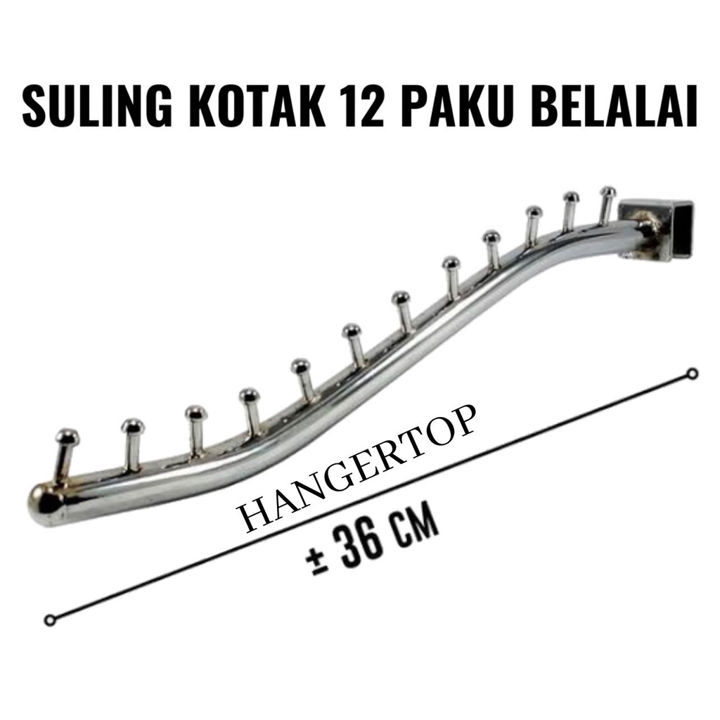 Jual HANGER SULING Gantungan Baju Suling Pipa Kotak Model Belalai ...
