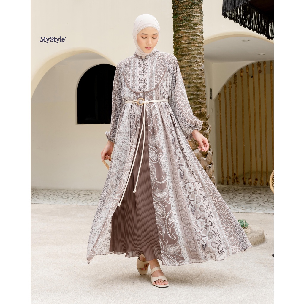 Jual MyStyle Shafiah Dress | Gamis Dress Set Outerwear Tribal | Raya ...
