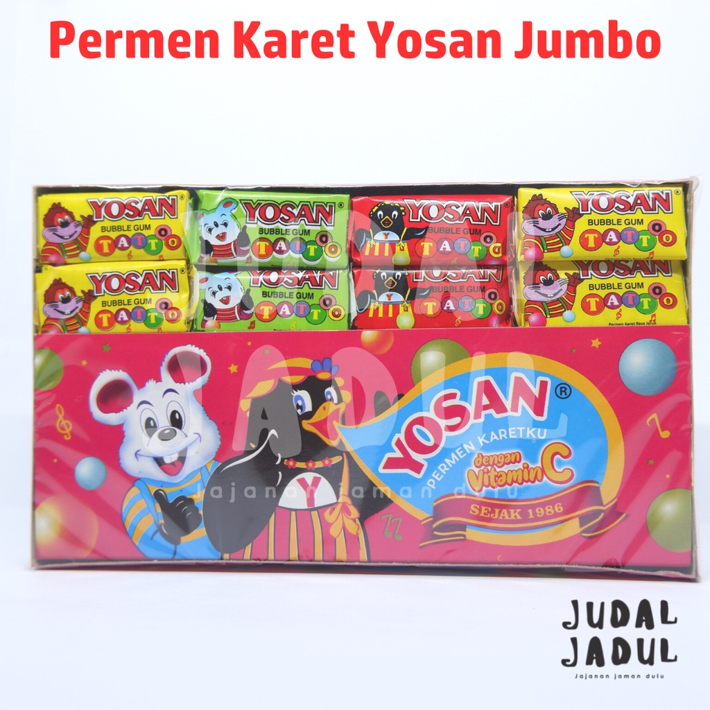 Jual PERMEN YOSAN JUMBO / PERMEN KARET JADUL 138gr ( 1 Pack Isi 60pcs ...