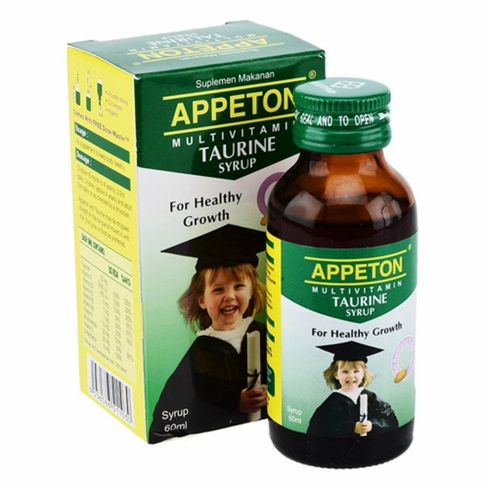 Jual Appeton Taurine Syrup 60ml vitamin kecerdasan otak anak - taurine ...