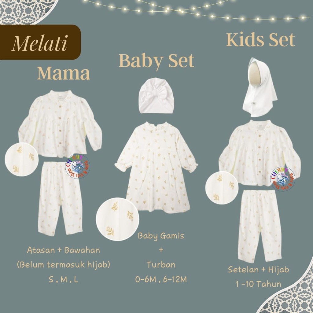 Jual Bohopanna Alliya Tunik Set 0M - 12Y Malika Mama Pola Baby Gamis + Turban / Setelan Tunik ...