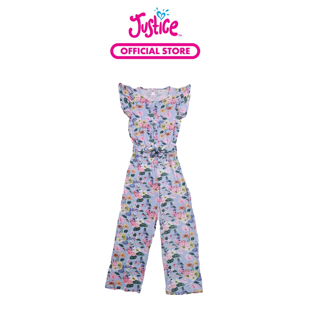 Jual Justice Floral Blue Jumpsuit Blue - Terusan Anak Perempuan ...