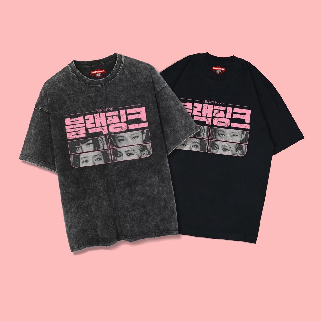 Jual Blackpink Born Pink oversized Washed t-shirt | kaos oversize | kaos slim-fit | Bornpink 4 ...