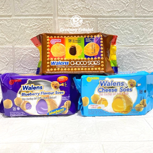 Jual Nissin Walens Soes Chocolate Vanilla Blueberry Cheese Flavour 100 ...