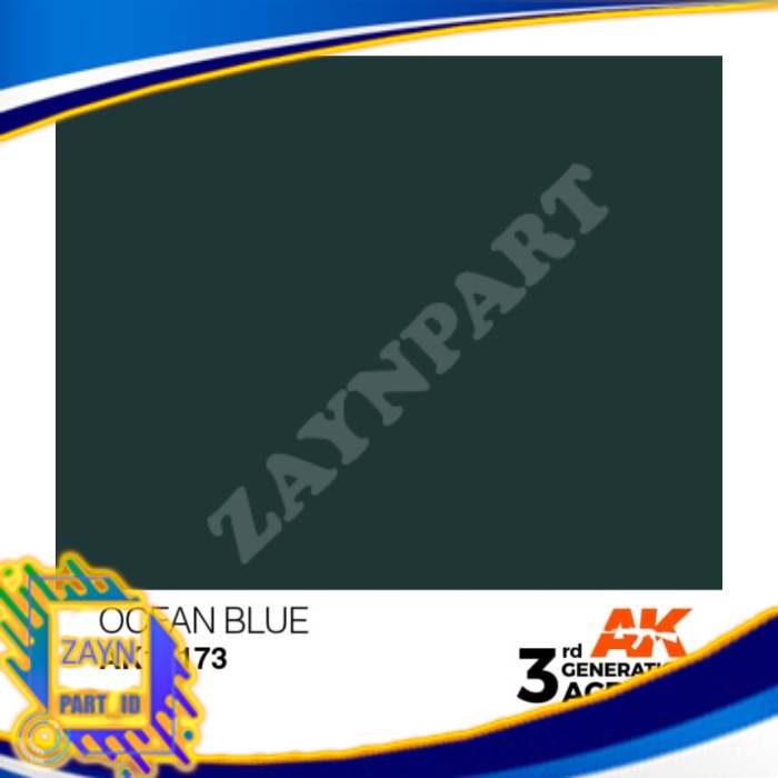 Jual AK 11173 Ocean Blue - Figure Military Boardgame Acrylic Paint ...