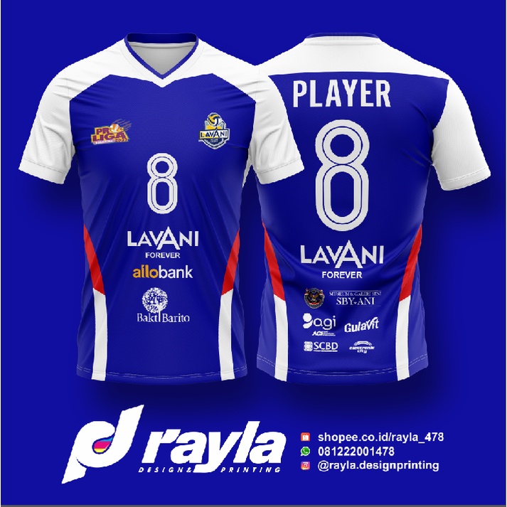 Jual Jersey Kaos Voli Volley Lavani Replika Print Sublim | Shopee Indonesia