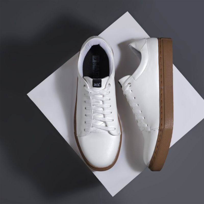 Jual SULTAN FOOTWEAR Sepatu Sneakers Pria Jack Brantley White Casual sporty | Shopee Indonesia