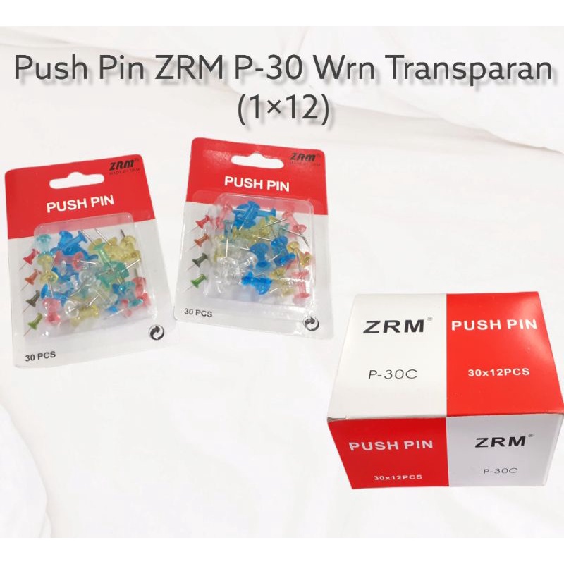 Jual Push Pin/ Paku Mading ZRM P-30C Warna Transparan | Shopee Indonesia