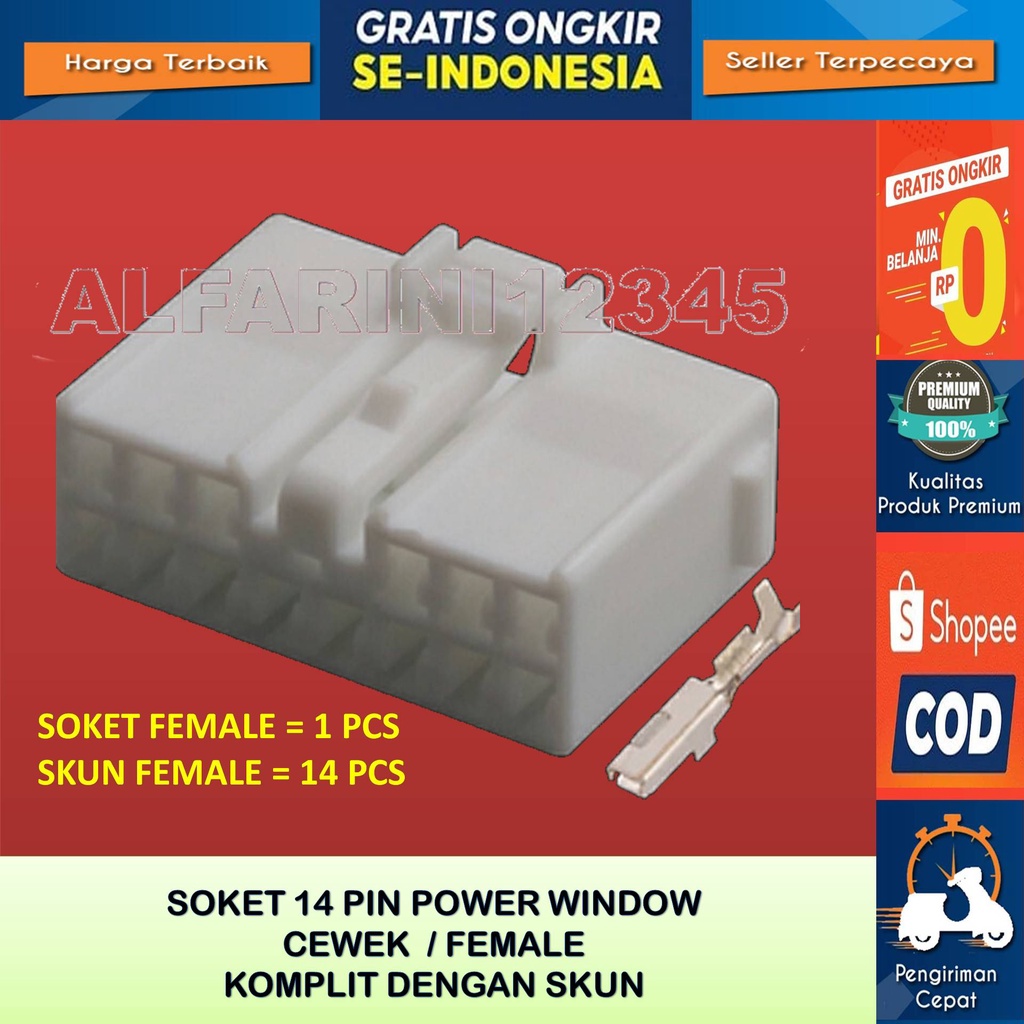 Jual Soket mobil soket power window kijang lancruiser soket mobil 14 ...