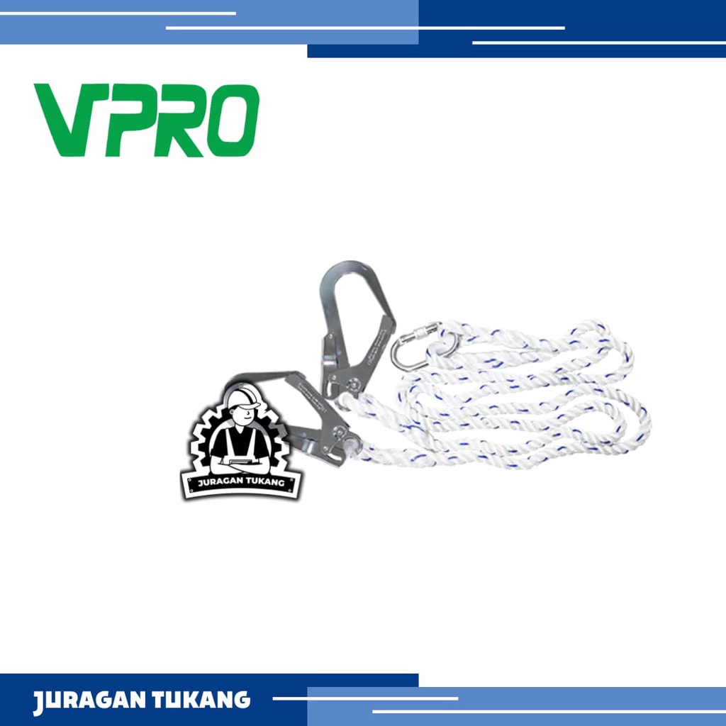 Jual Lanyard Safety Double Big Hook Full Body Harness Climbing Rope ...