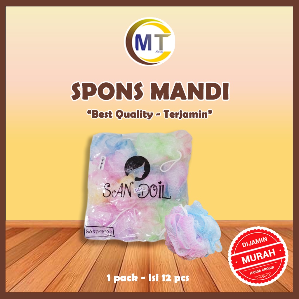 Jual Spons Mandi 12 pcs Spon Mandi Warna Jaring Mandi Bath Sponge ...