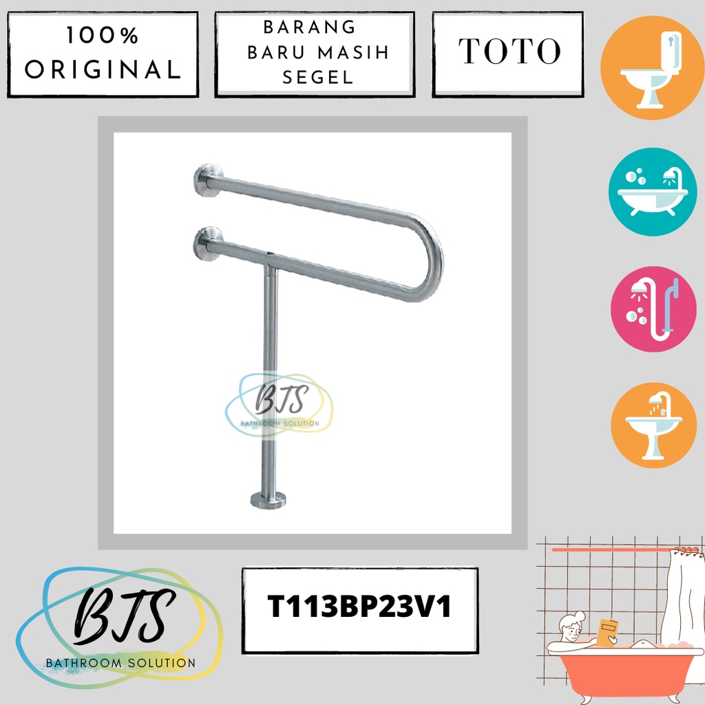 Jual Hand Rail Grab Bar TOTO T113BP23V1 / Pegangan Tangan Disable TOTO ...