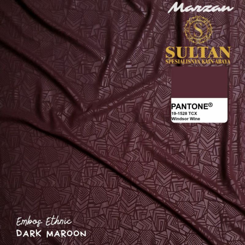 Jual Kain Sultan 50 Cm Mazen Anti UV Dark Maroon Embos 3 Motif - Ethnic ...