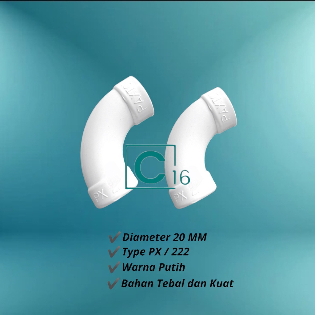 Jual Elbow Baut PVC 20MM Sambungan pipa L Knee Keni kni Baut Siku ...