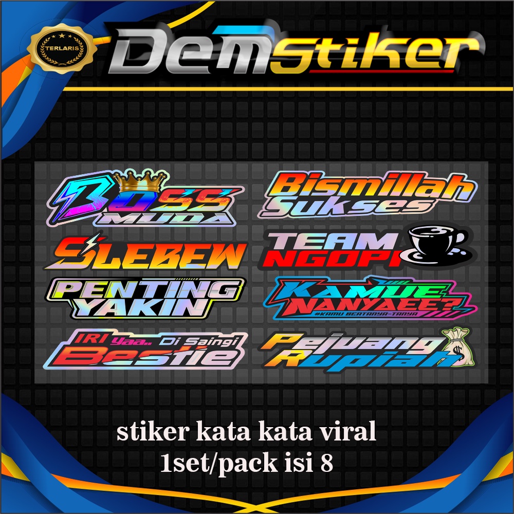 Jual Stiker Packhologram Bos Muda Stiker Motor Keren Isi 8 Shopee Indonesia