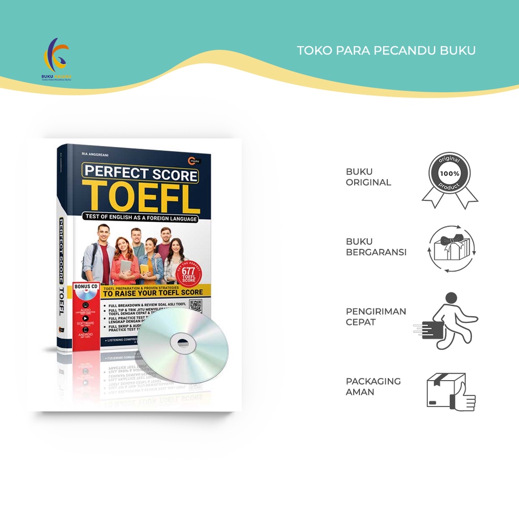 Jual Buku Bacaan Referensi | PERFECT SCORE TOEFL (PLUS CD) By Ria Anggreani - BUKUKALUKU ...