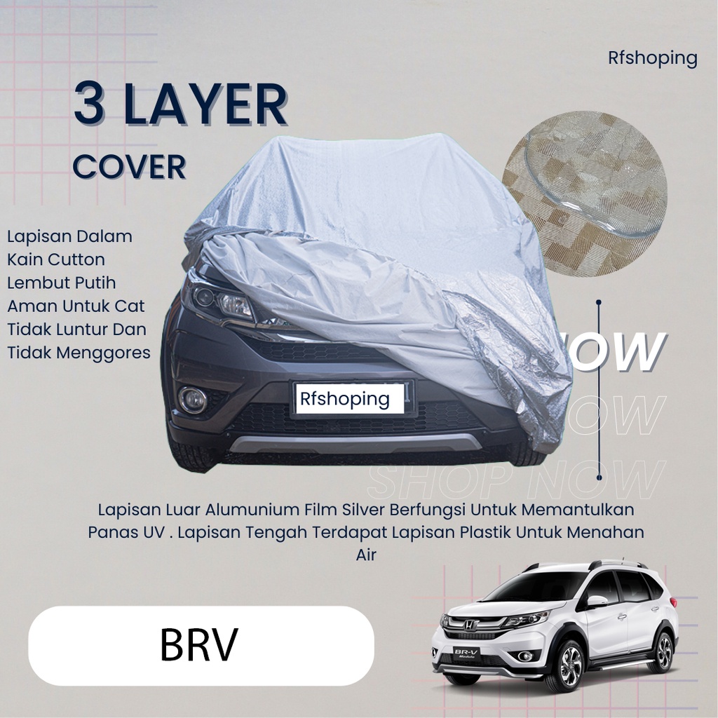 Jual 3 Lapis Cover Mobil BRV Sarung Mobil BRVa Outdoor 3 layer Anti air ...