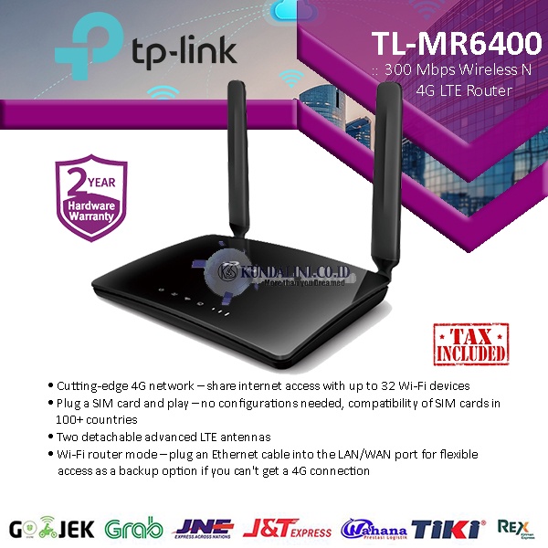 Jual TPLink TL-MR6400 - 300 Mbps Wireless N 4G LTE Router | Shopee ...