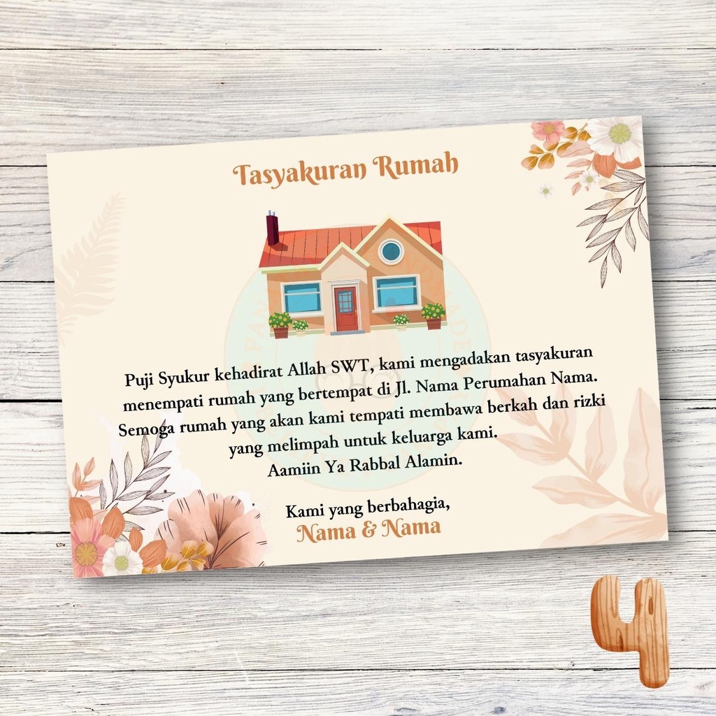 Jual Kartu Tasyakuran Rumah & Stiker Tasyakuran Rumah | Syukuran Rumah ...