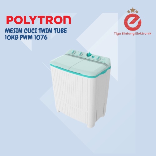 Jual Mesin Cuci 2 Tabung Polytron PWM 1076 (10 KG) | Shopee Indonesia