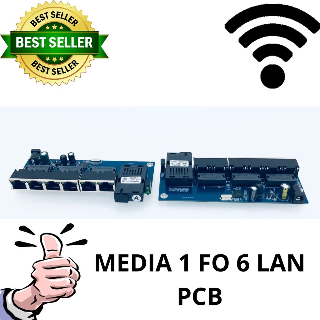 Jual MEDIA 1 FO 6 LAN PCB 10/100MBPS | Shopee Indonesia