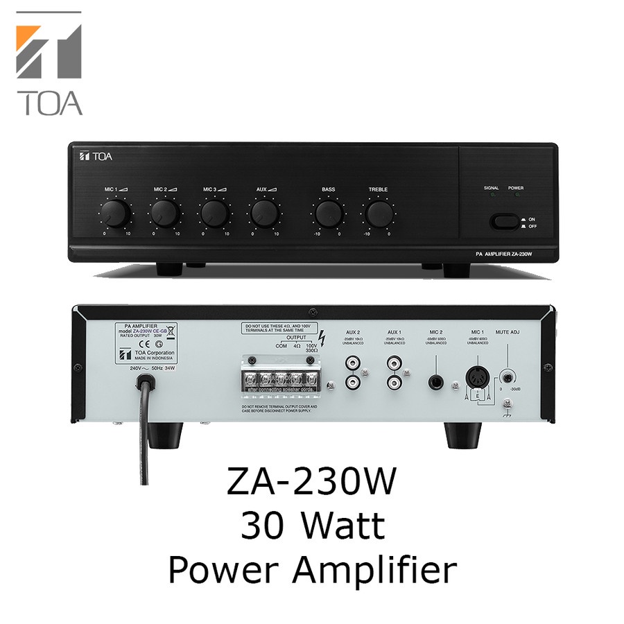 Jual TOA ZA-230W ZA-230 ZA230 Power Amplifier 30W 30 Watt 100V 4 Ohm | Shopee Indonesia