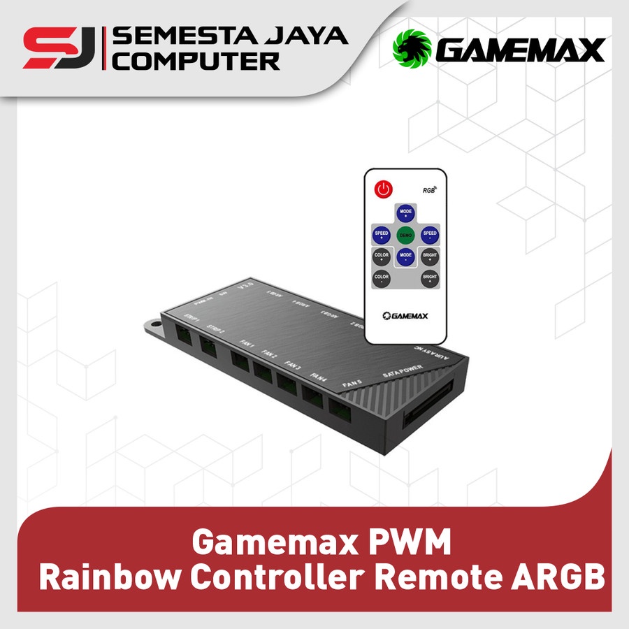 Jual Gamemax PWM + Remote Rainbow Controller ARGB Hub V3.0 Fan Led ...