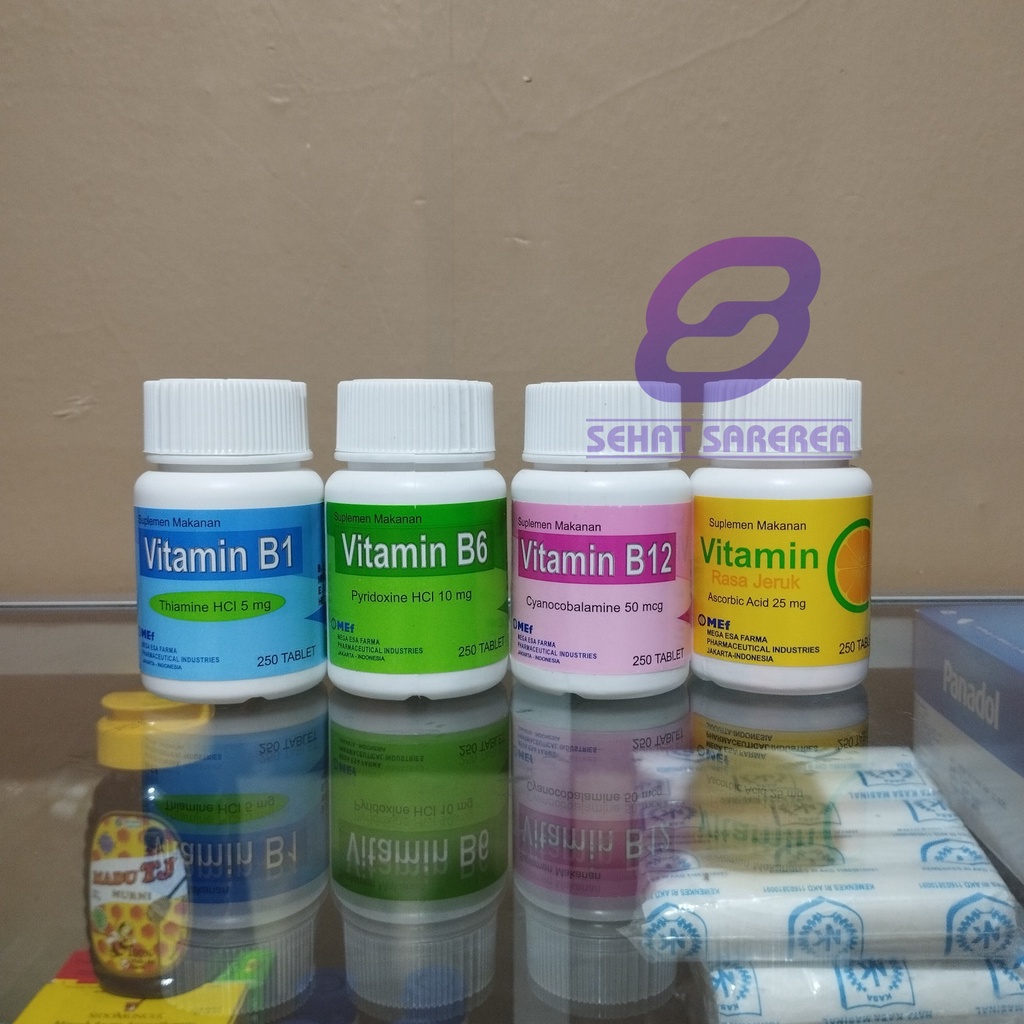 Jual Vitamin B1 5 mg Mef/ Vitamin B6 10 mg Mef/ Vitamin B12 50 mg Mef ...