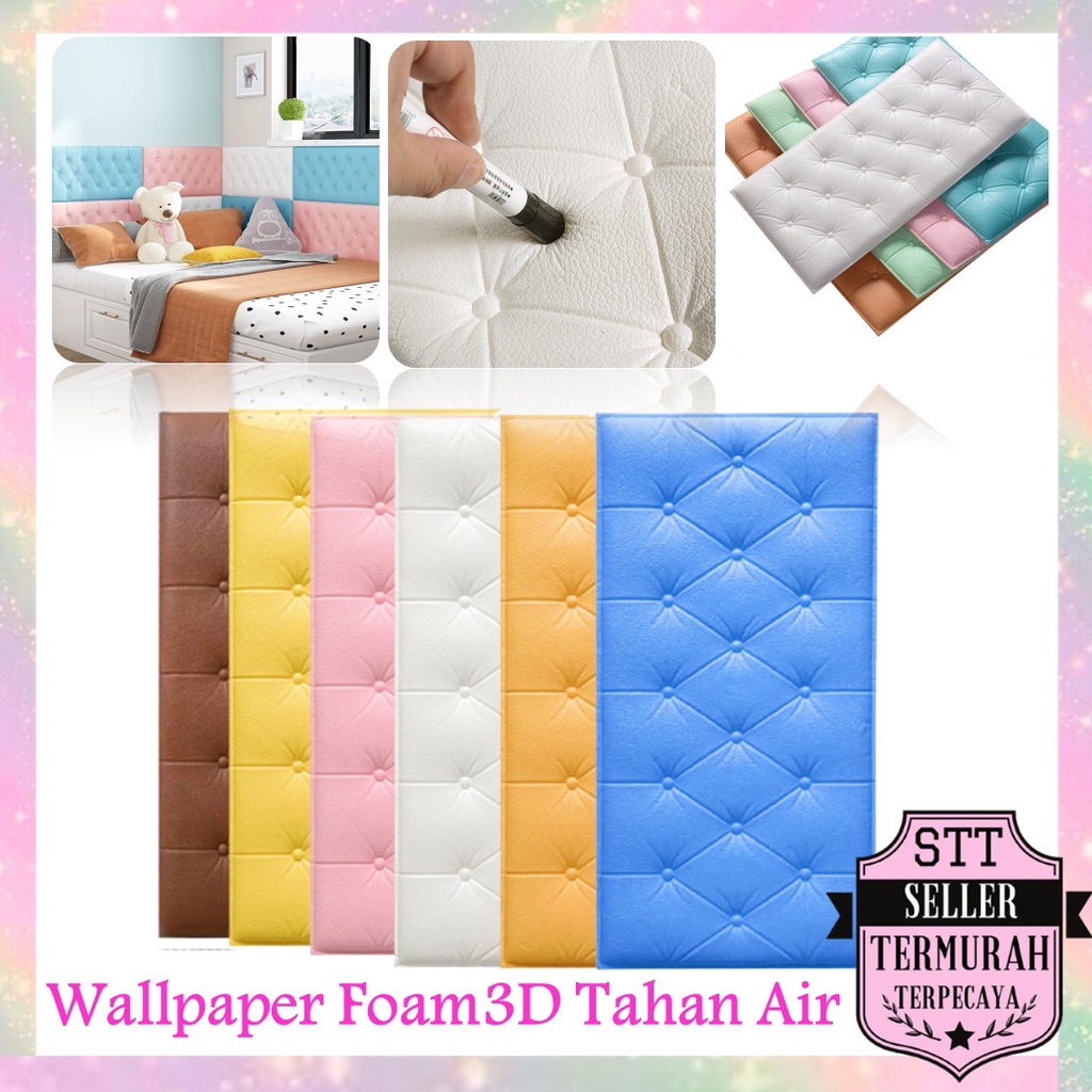 Jual STT Wallpaper Dinding 3D Foam Ukuran 60CM x 30CM Wall Border ...