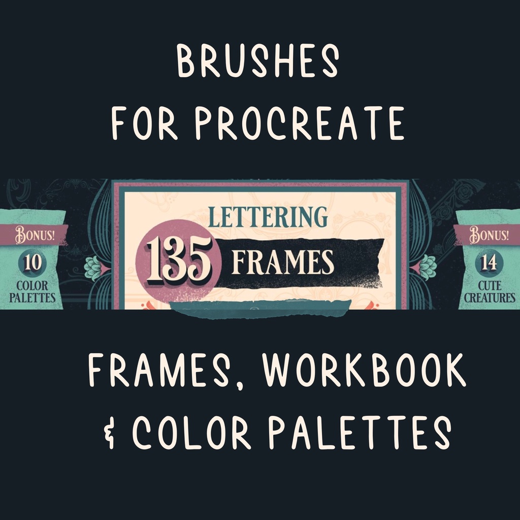 Jual Procreate Brush - 135 Lettering Frame Brush Stamp | Shopee Indonesia