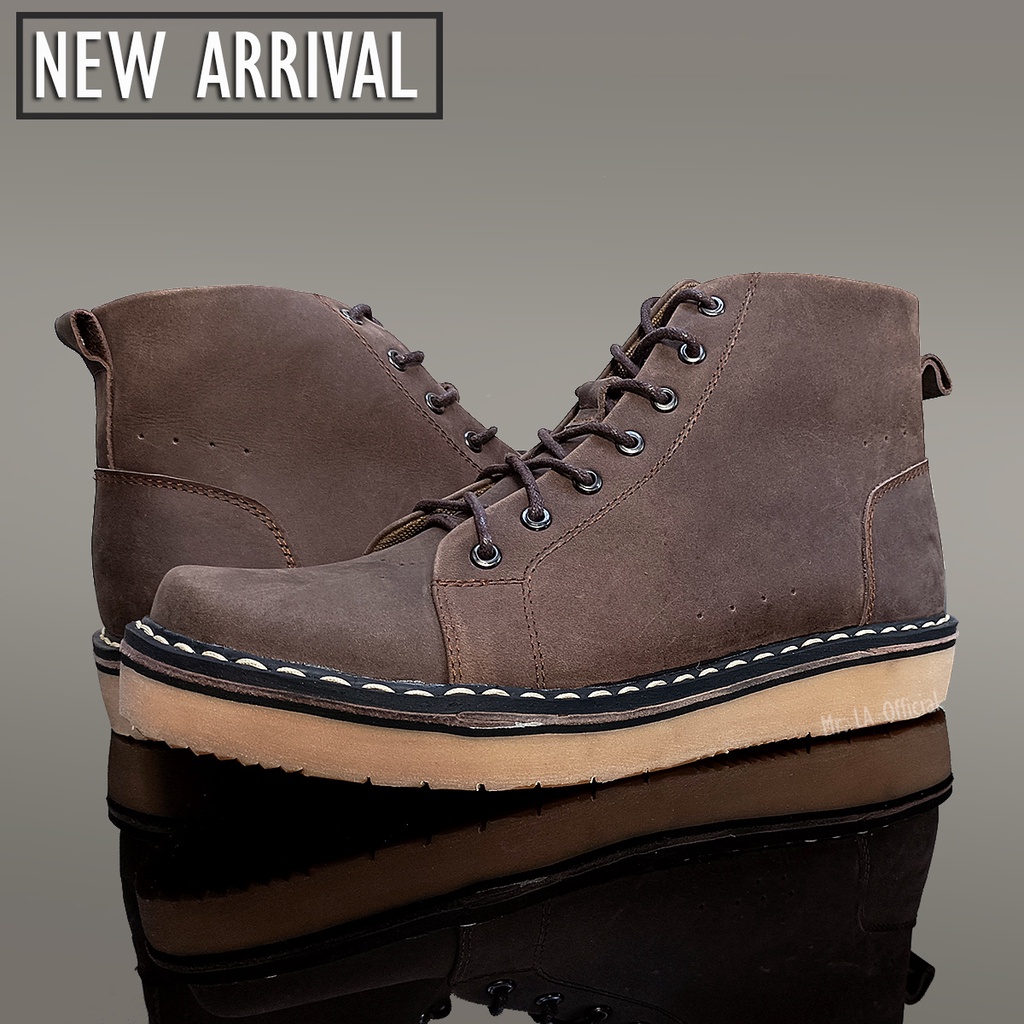 Jual SEPATU BOOTS PRIA CASUAL KULIT ASLI SEPATU COWOK KEREN KEKINIAN ...