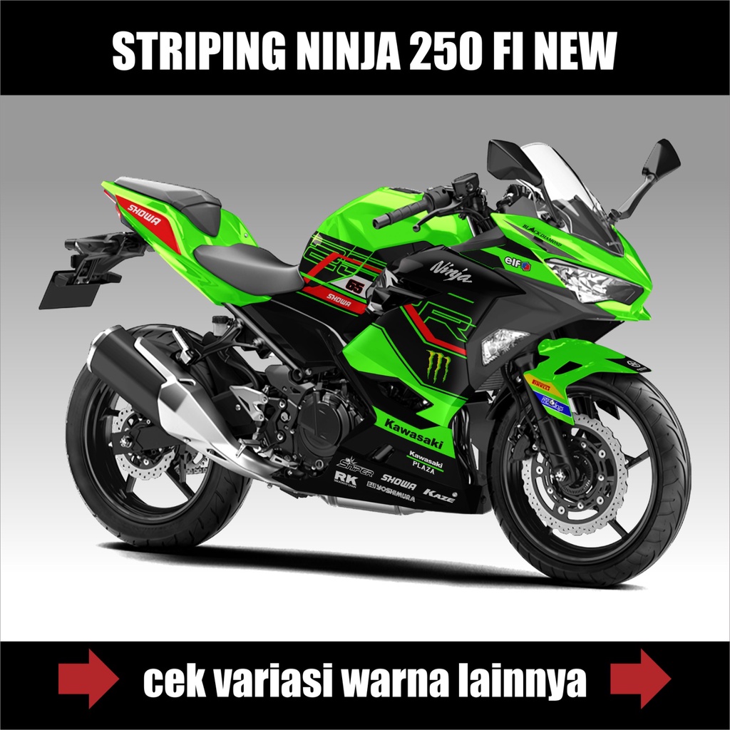 Jual STIKER STRIPING NINJA 250 FI NEW / STIKER VARIASI SEMIFULL BODY ...
