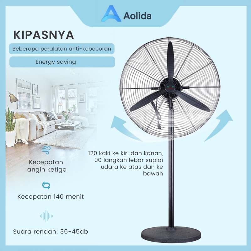 Jual Aolida Kipas Angin Berdiri 20/26/30 inch Stand Fan Tiga ...