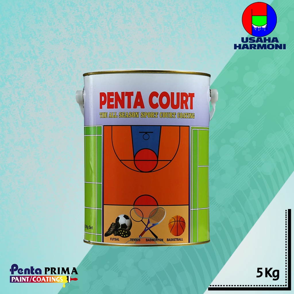 Jual Cat Lapangan Penta Court Tennis, Bulutangkis, Basket 5 Kg STANDAR ...