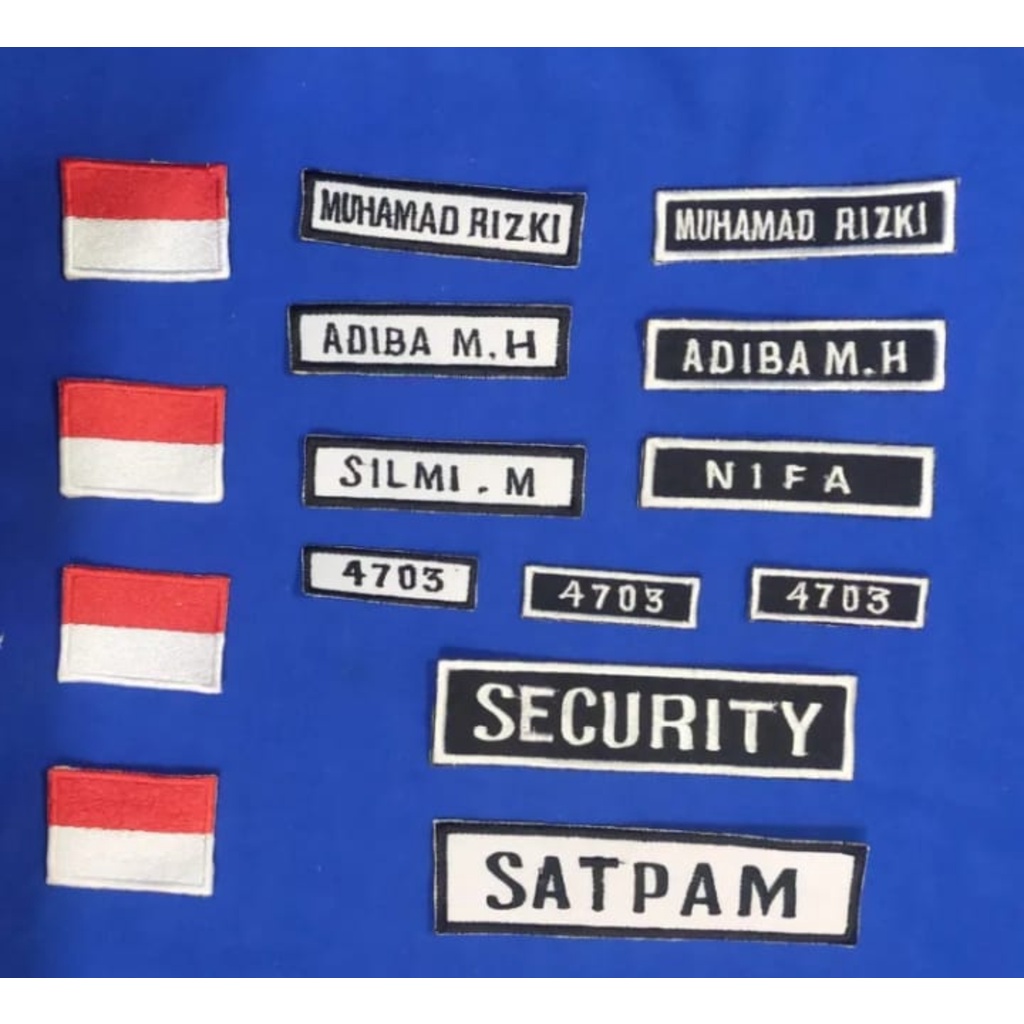 Jual NAME TAG / PAPAN NAMA BORDIR /GUDEP / BENDERA / CUSTOM NAMA ...