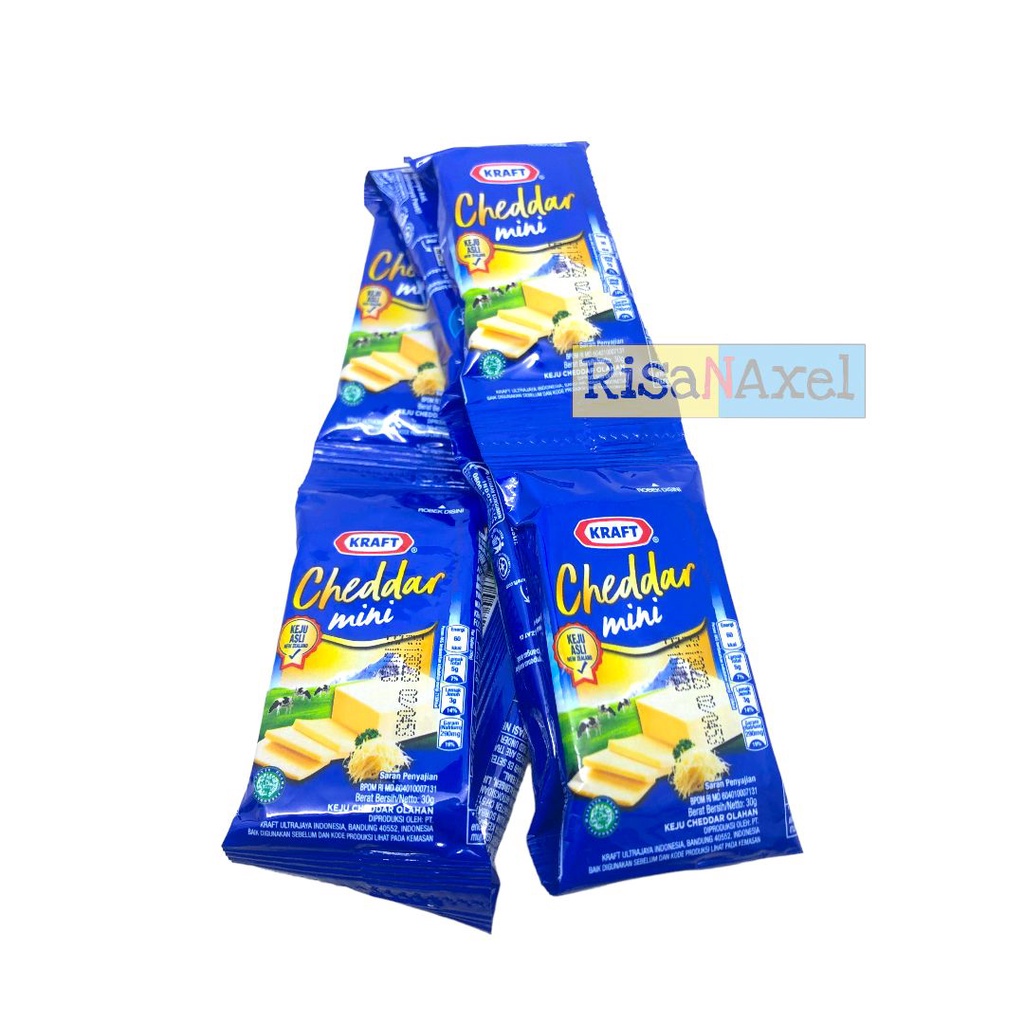 Jual Keju Kraft Cheddar Mini 30gr 1 Renceng 8 Sachet Kemasan Baru ...