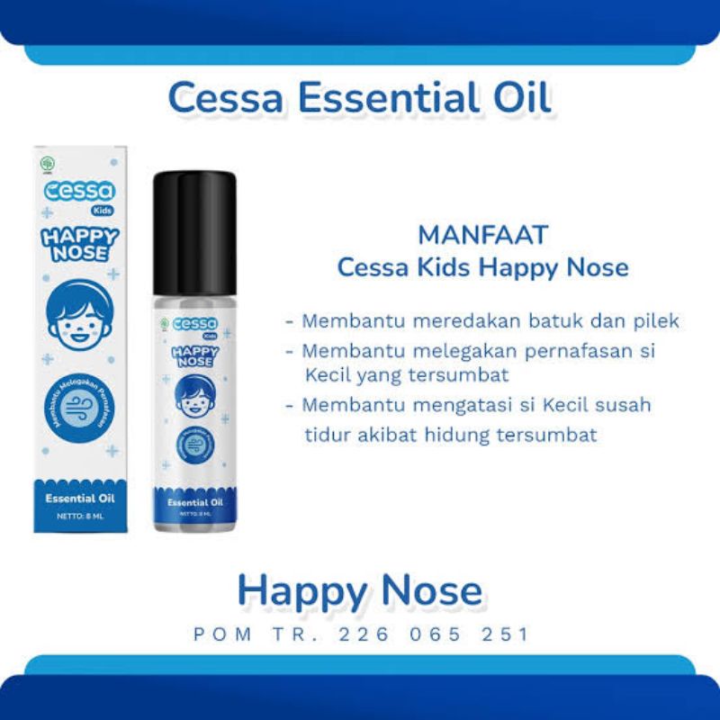 Jual Cessa Happy Nose Kids. Essential Oil Pereda Batuk dan Pilek Anak ...