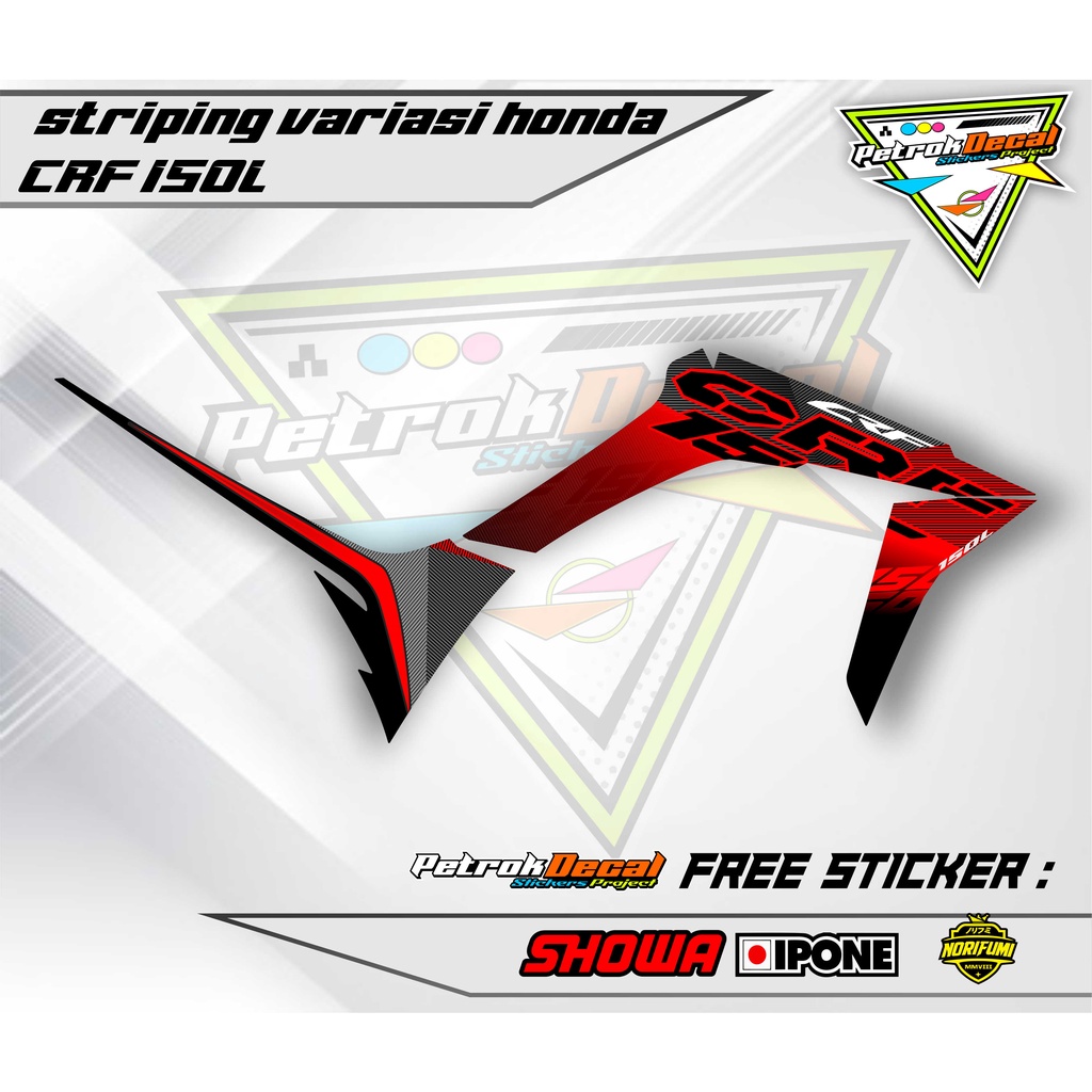 Jual STRIPING VARIASI CRF 150 L / STICKER LIST MOTOR HONDA CRF 150 L | Shopee Indonesia