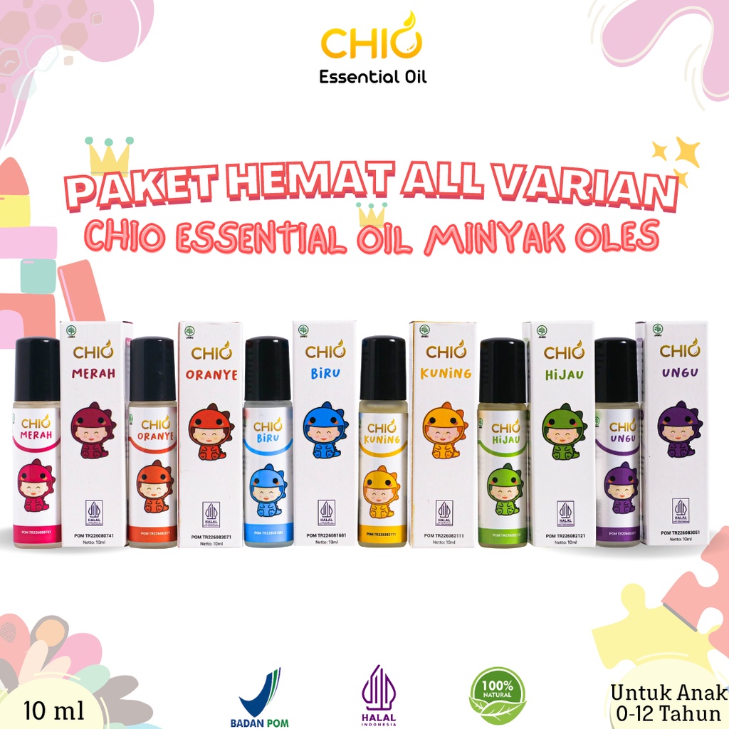Jual Chio Roll On Baby Essential Oil Baby and Kid Kemasan Dino | Shopee ...