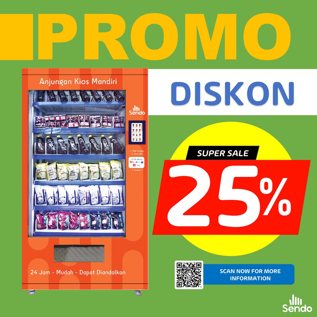 Jual SENDO MESIN VENDING / ALAT PENJUAL OTOMATIS / VENDING MACHINE TIPE ...