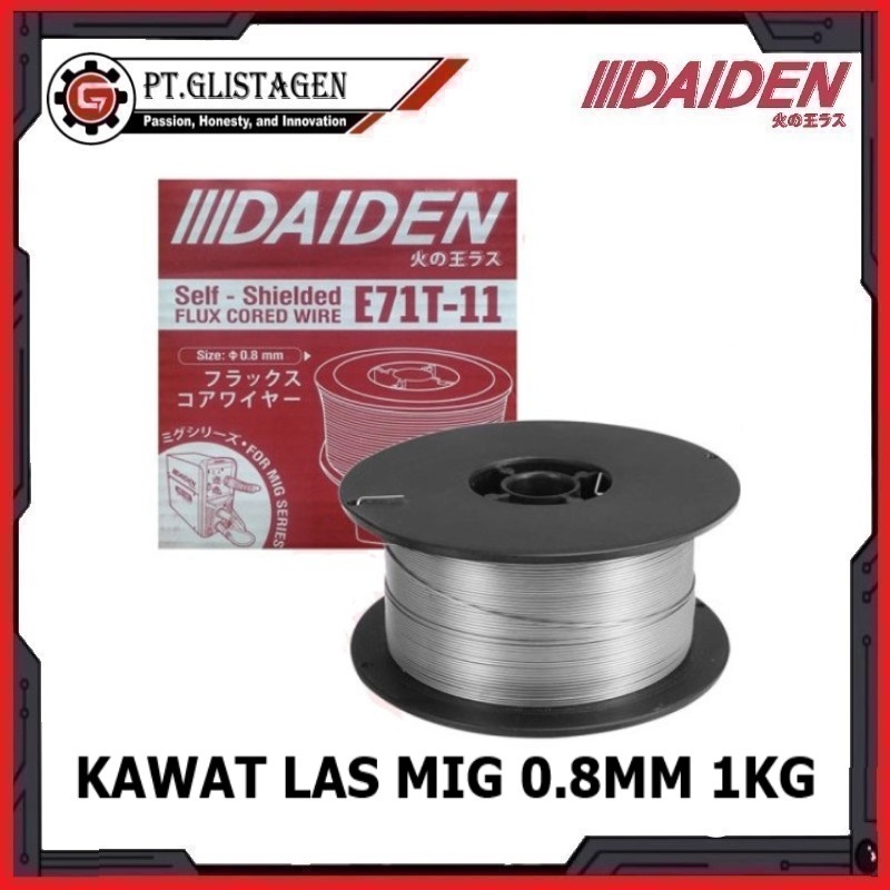 Jual Kawat Las CO2 MIG Flux Core Wire 0.8MM 1KG E71T-11 DAIDEN | Shopee Indonesia