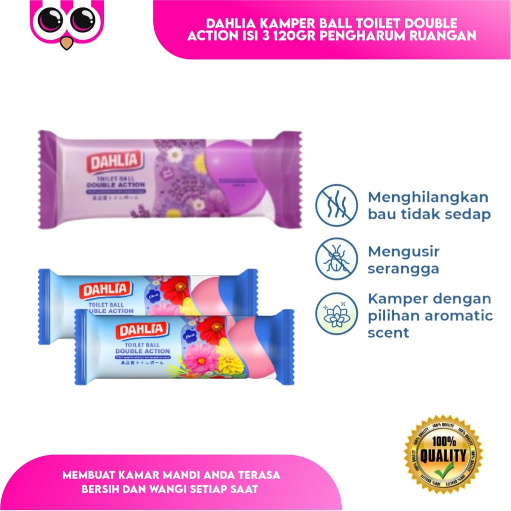Jual DAHLIA KAMPER BALL TOILET DOUBLE ACTION ISI 3 120GR PENGHARUM ...