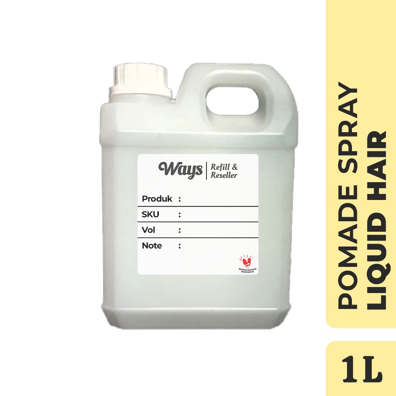 Jual WAYS REFILL 1 LITER Pomade Spray / Pomade Cair / Liquid Hair 1L ...