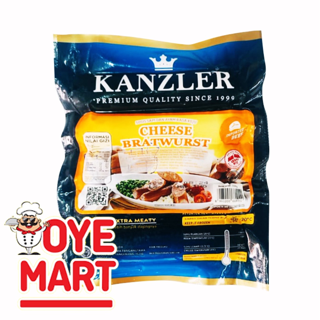 Jual KANZLER CHEESE BRATWURST 360GR SOSIS SAPI DAN AYAM RASA KEJU ...