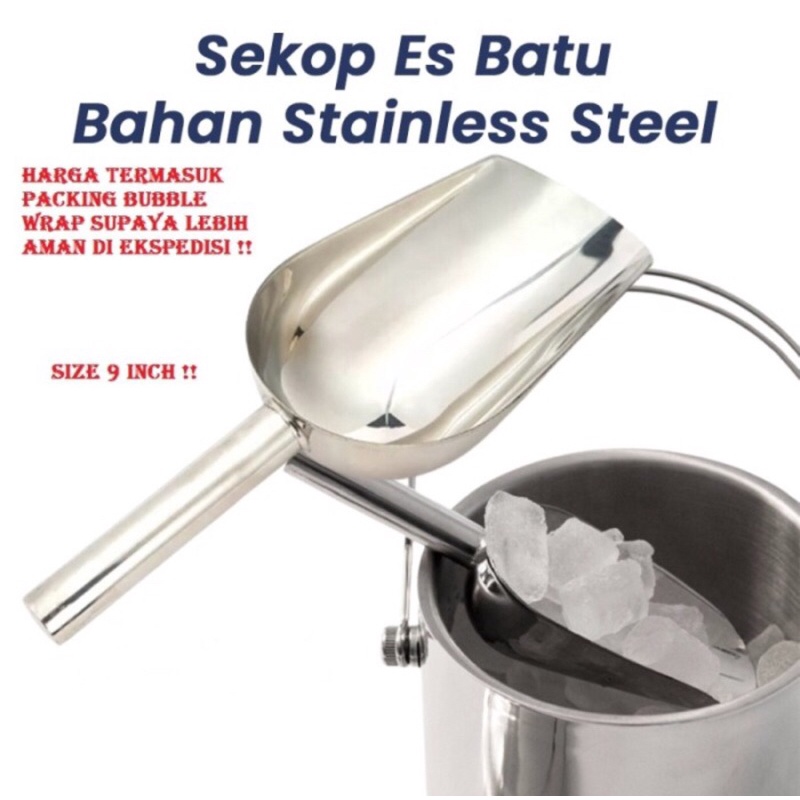 Jual Sekop sendok es batu skop stainless steel serokan tepung biji kopi ...